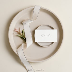 Simple Placecard Template, Flat Wedding Placement Cards, Wedding Name ...