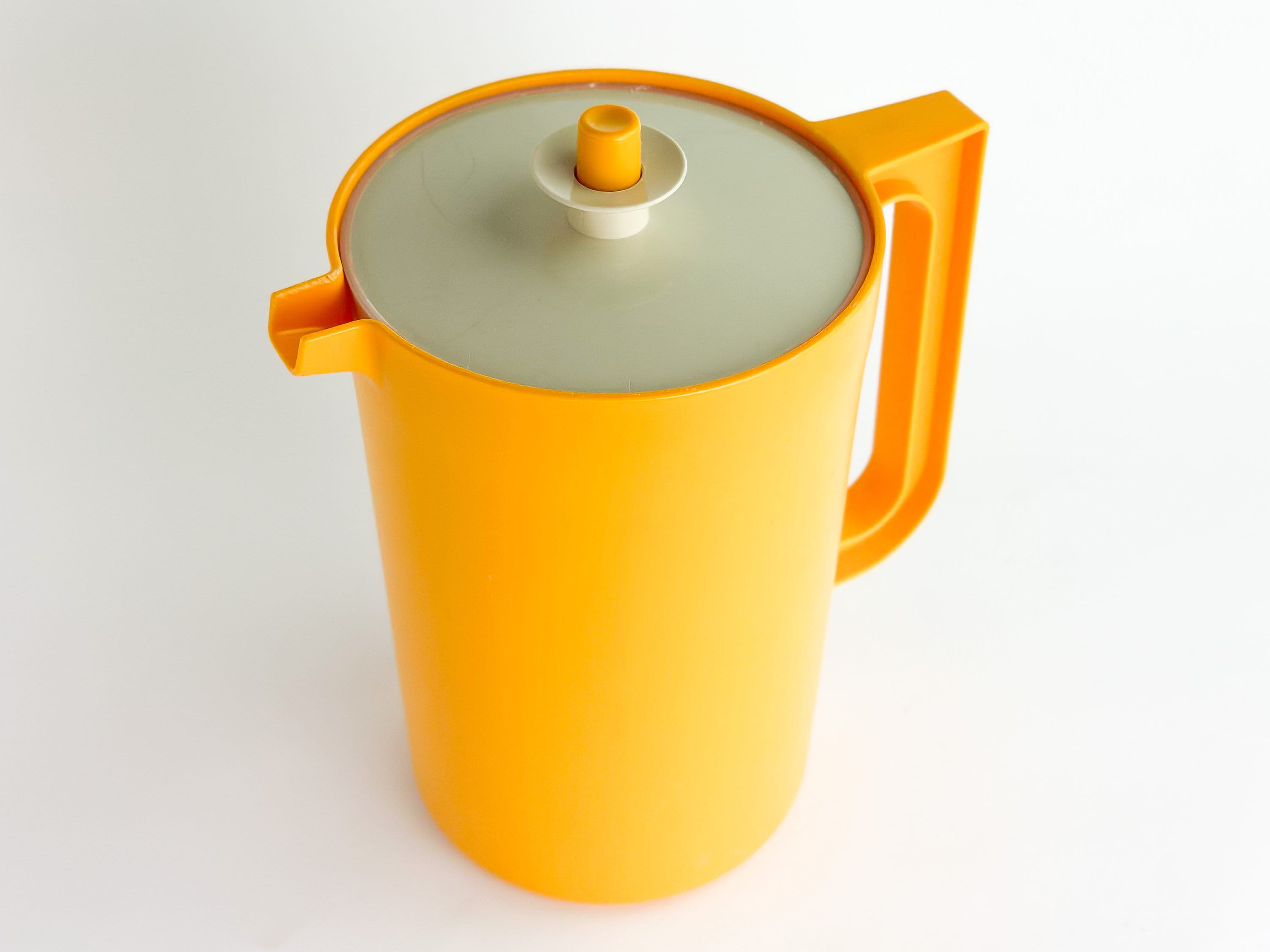 Vintage Tupperware Punch Pitcher W Plunger Lid - Bright Tangerine ...