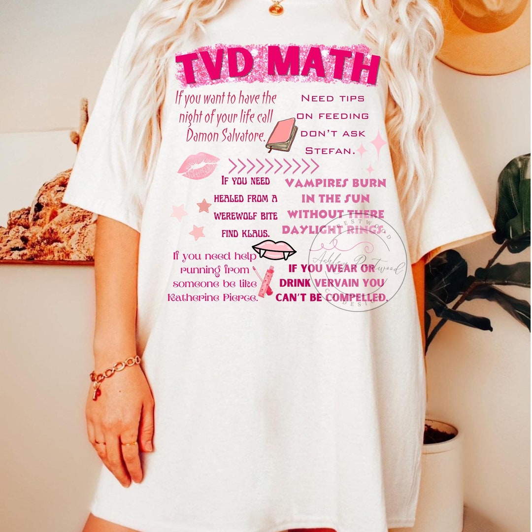Tvd Math Png, Retro Shirt Design, Tvd Fans Sublimation DTF Transfer ...