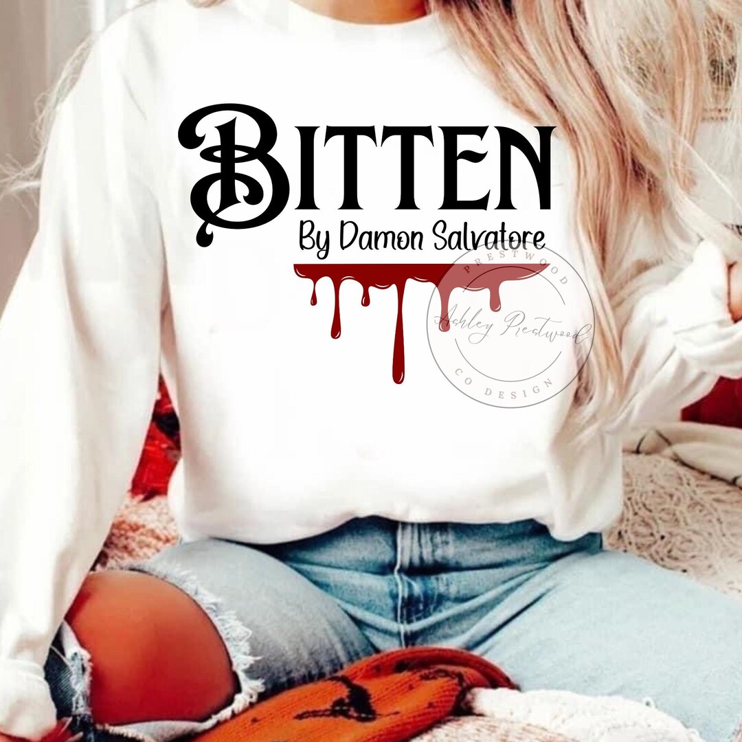 The Vampire Diaries Design, Bitten by Damon Png, Tvd Shirt, Tvd Merch ...