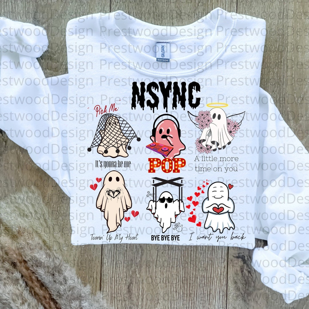 NSYNC Ghost Halloween Design, Halloween Ghost, NSYNC Merch, Nsync Music ...