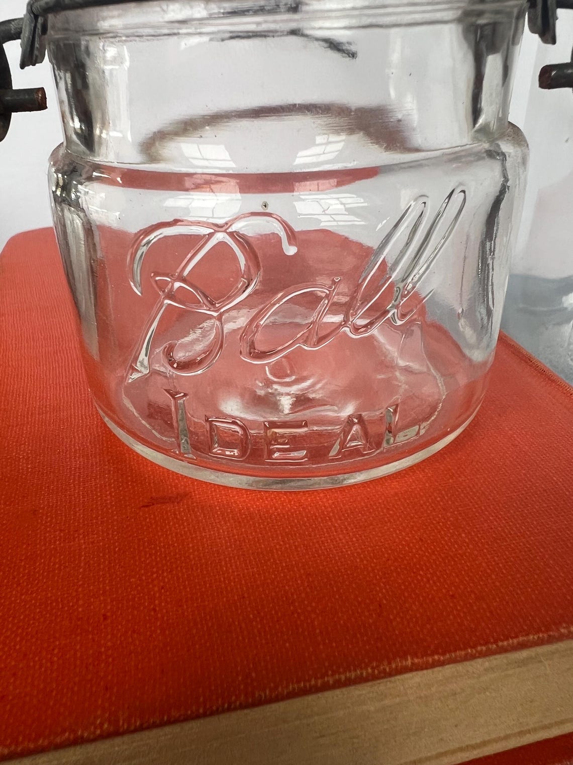 SET Vintage Ball Ideal Jars With Lids & Bail Closure | Rare Half Pint ...