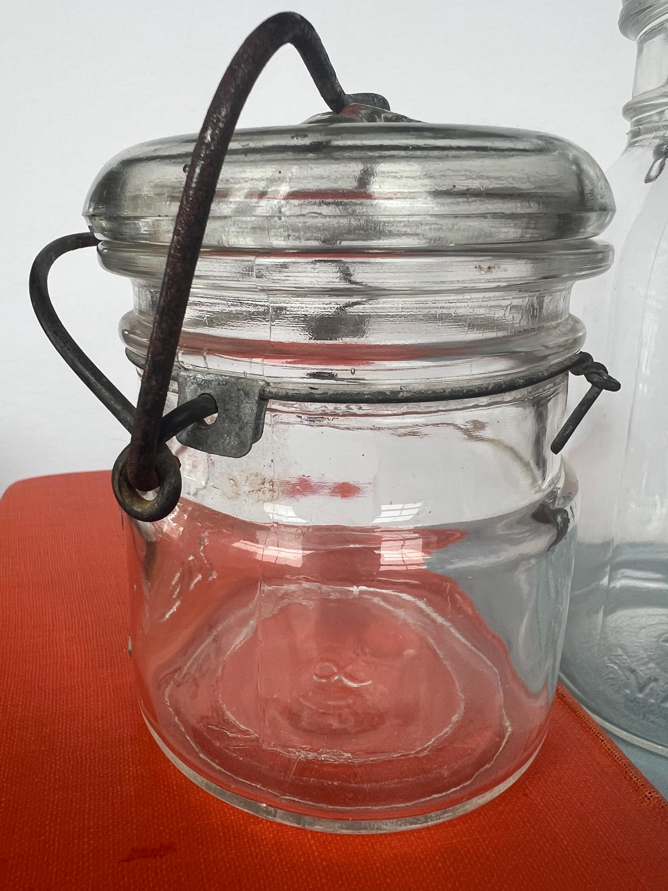 SET Vintage Ball Ideal Jars With Lids & Bail Closure | Rare Half Pint ...