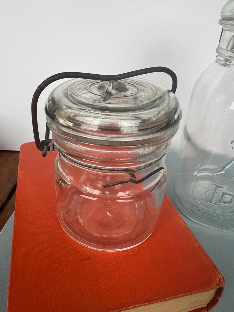 SET Vintage Ball Ideal Jars With Lids & Bail Closure | Rare Half Pint ...