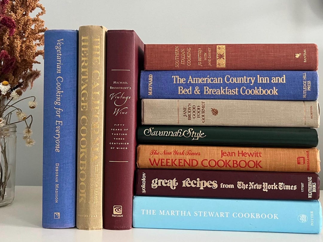 Vintage Cookbook Stack Mix & Match Slow Living Recipe Club Idea ...