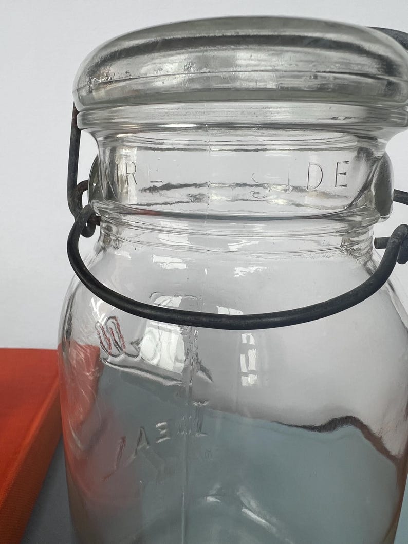SET Vintage Ball Ideal Jars With Lids & Bail Closure | Rare Half Pint ...