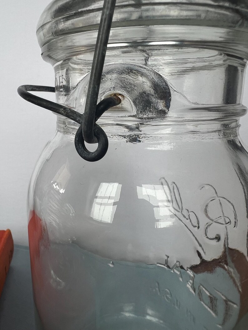 SET Vintage Ball Ideal Jars With Lids & Bail Closure | Rare Half Pint ...