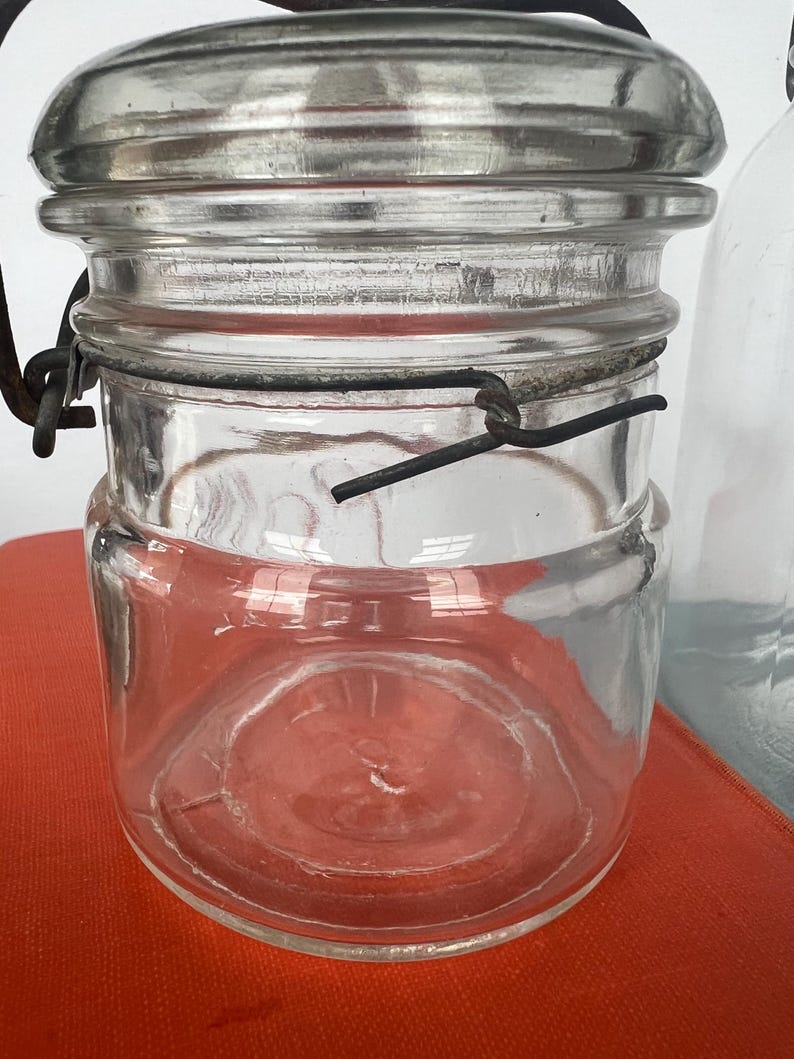 SET Vintage Ball Ideal Jars With Lids & Bail Closure | Rare Half Pint ...