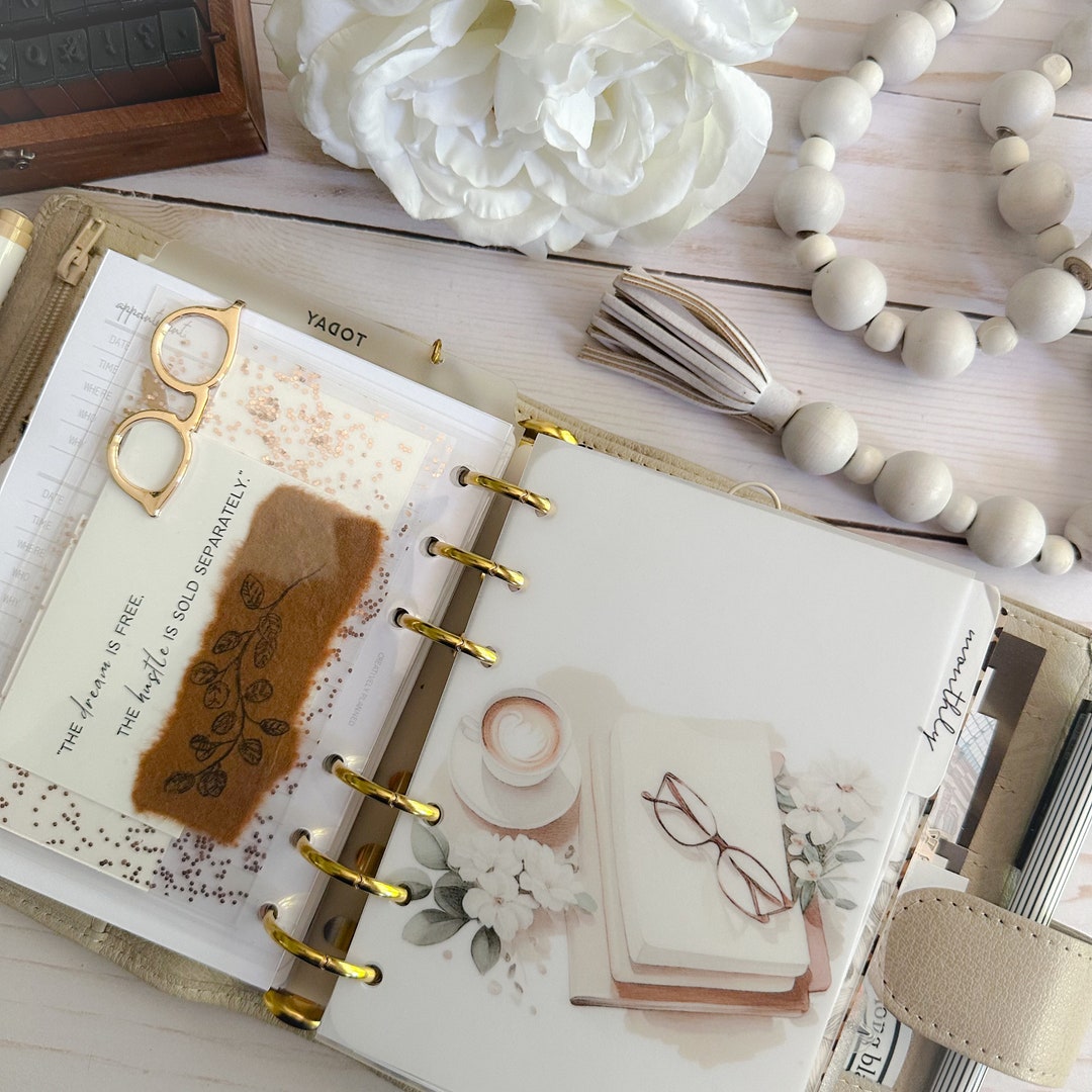 Academia Vellum Dashboard Set Planner Travelers Notebook Book Bound ...