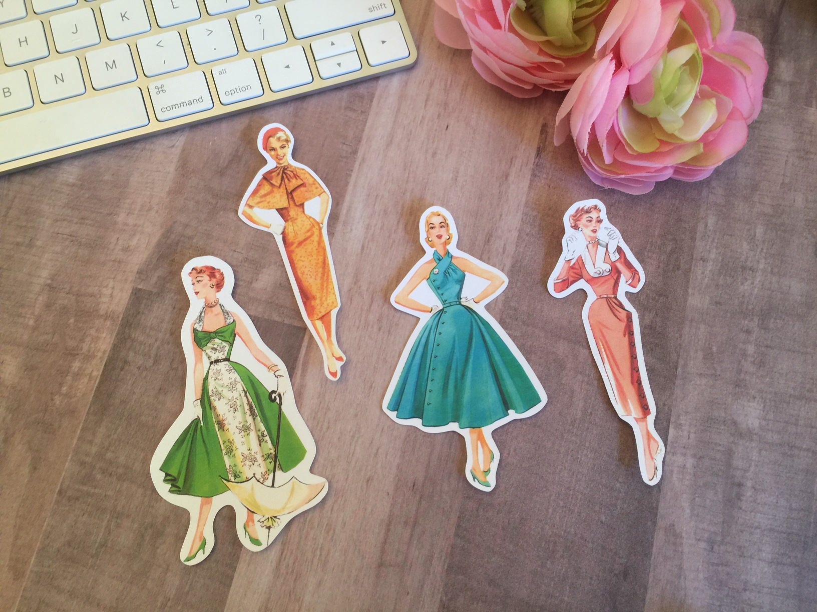 Vintage Fashion Girls Die Cuts Pattern Girls Die Cuts | Etsy