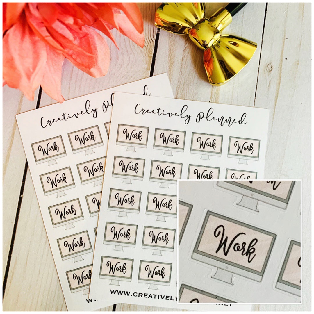 Work Stickers Monitor Planner Functional - Etsy