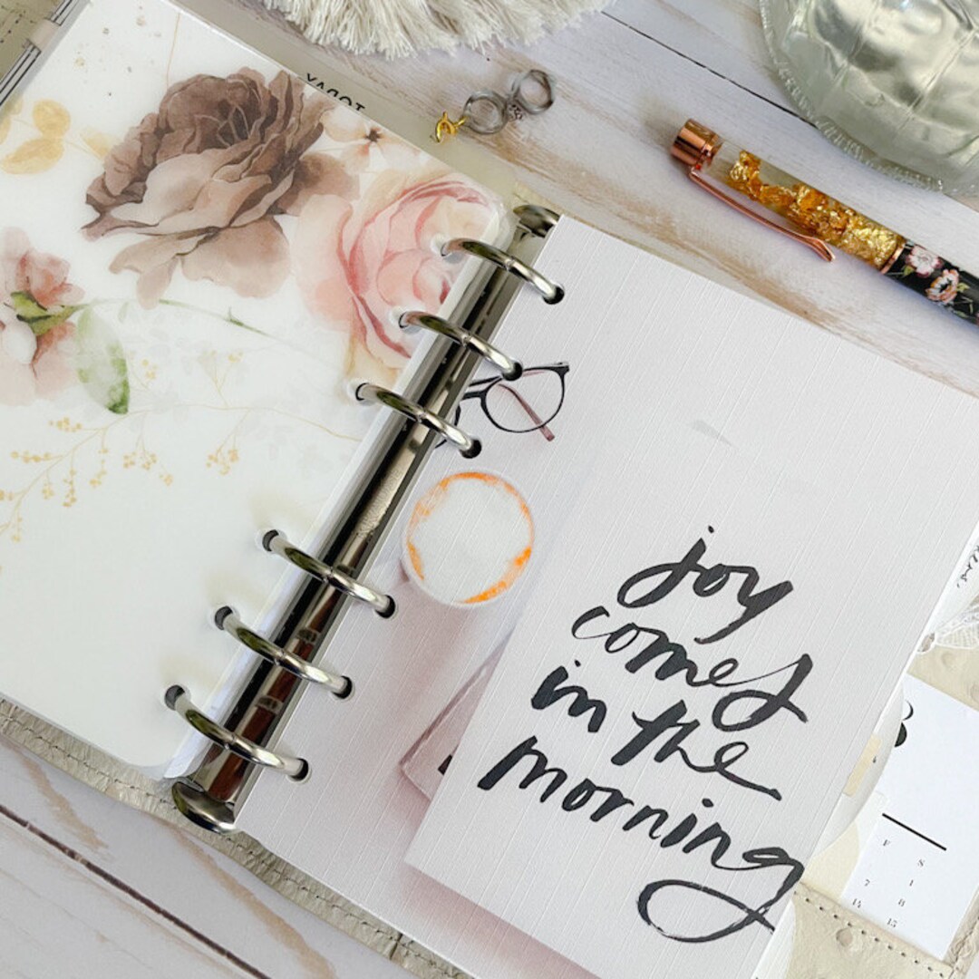 Morning Joy Dashboard & Vellum Set Planner Travelers Notebook Rings Discs Journal Paper Craft - Etsy