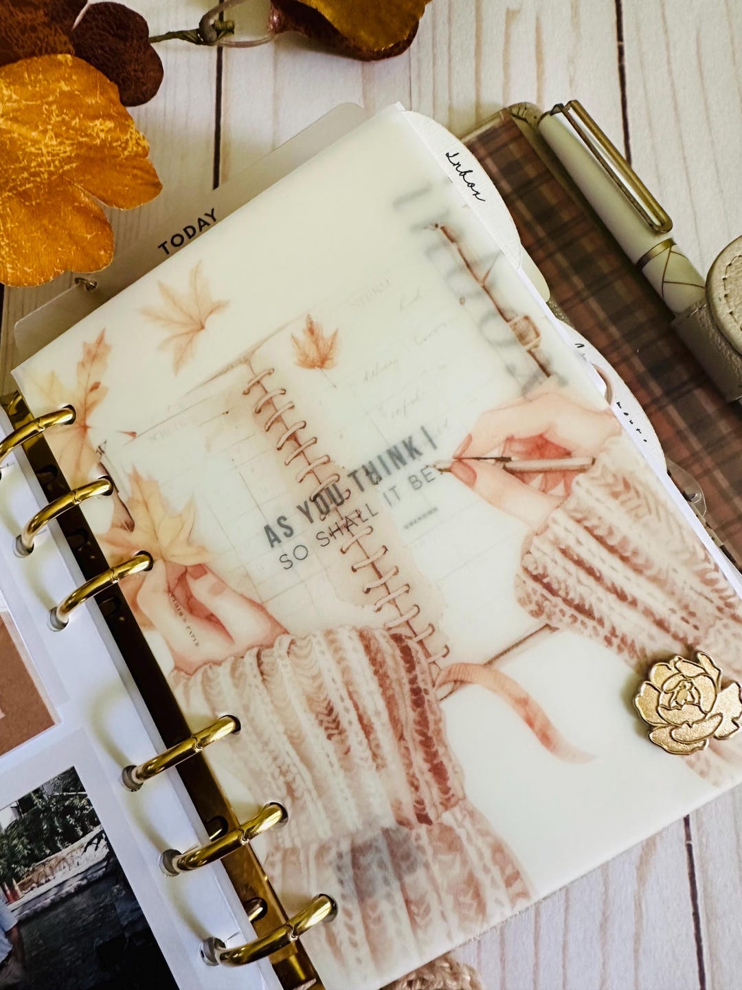 Autumn Planner Vellum Dashboard Set Planner Travelers Notebook Journal ...