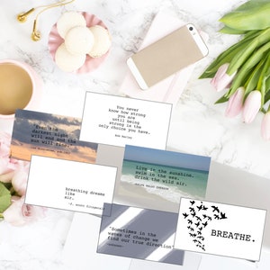 Strength Card Set Planner Cards Motivational Positivity Decor Journal ...