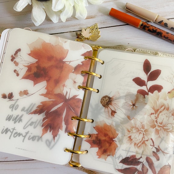 Rustic Fall Vellum Dashboard Set Planner Travelers - Etsy