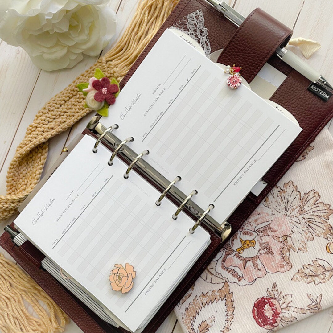 Simple Check Register Inserts ~ Planner ~ Agenda ~ Travelers Notebook ...