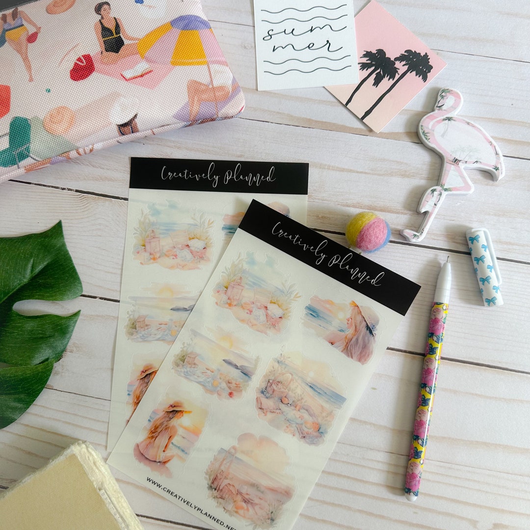 Beach Picnic | Stickers | Summer | Scene | Planner | Collaging ...