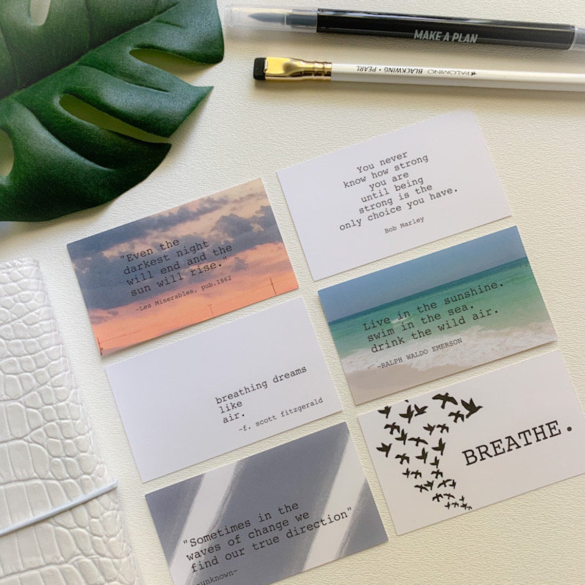 Strength Card Set Planner Cards Motivational Positivity | Etsy