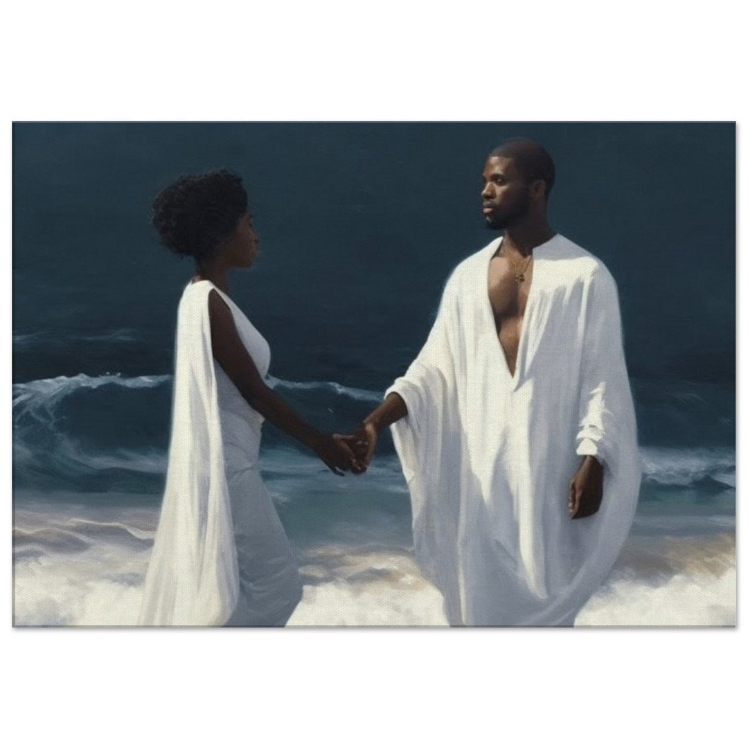 Divine Reflection: the Prophetess and Prophet in White Robes - Etsy