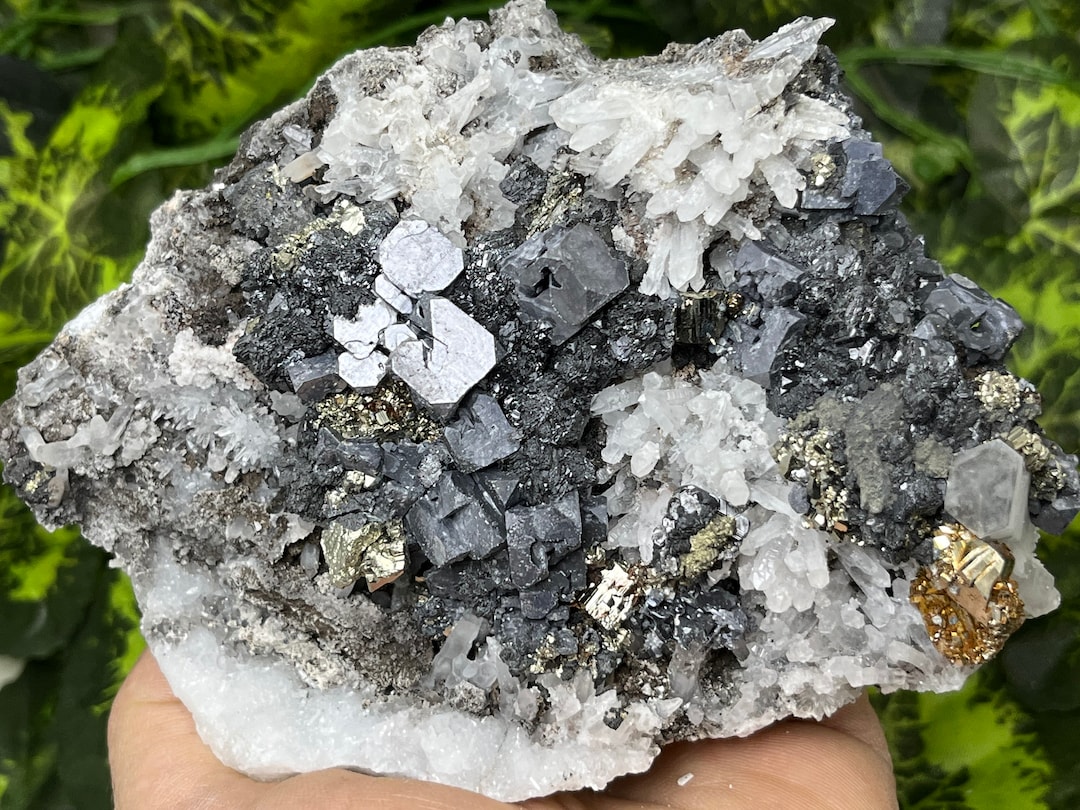 Galena Quartz Madan Bulgaria Natural Crystal Minerals Specimen Clusters ...
