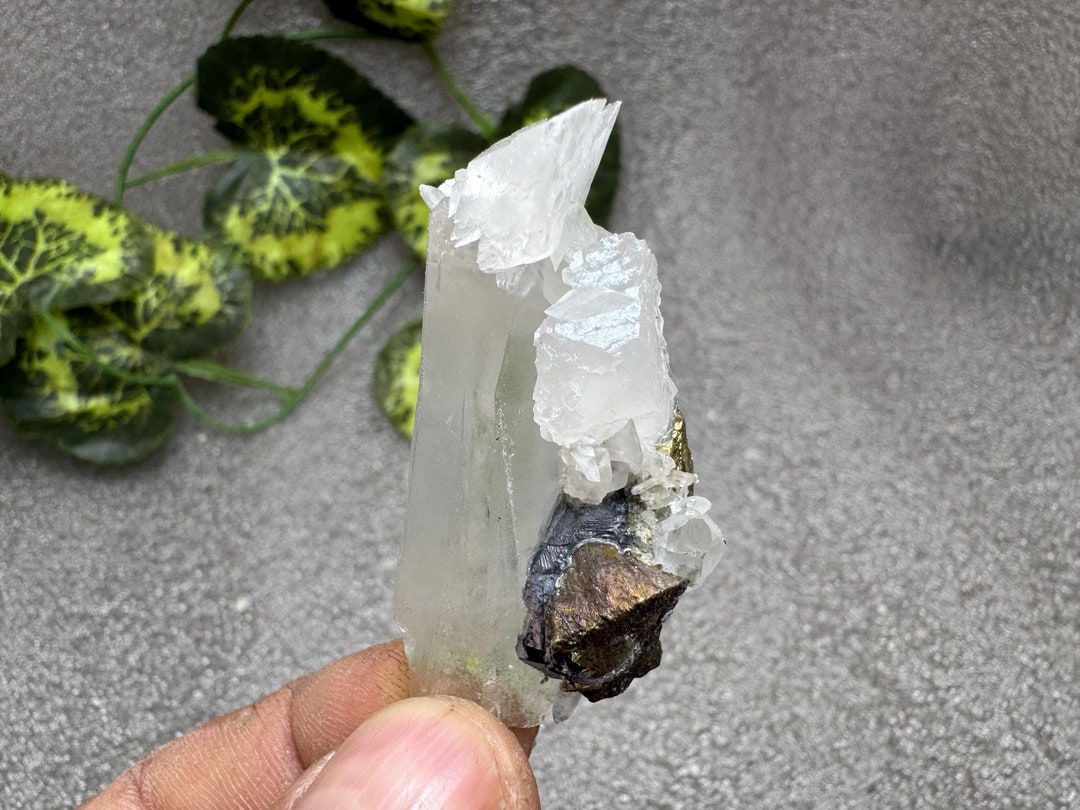 Quartz Calcite Chalcopyrite Mineral Specimen, Table Desk Decor - Etsy