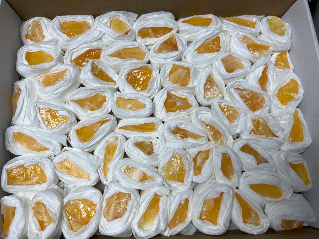 Orange Calcite Box 230x300 Millimeters Natural Crystal Minerals ...
