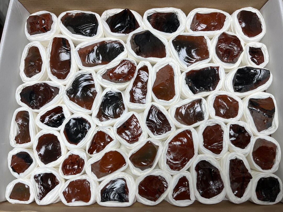 Brown Black Obsidian Box 230x300 Millimetres Natural Crystal Minerals ...