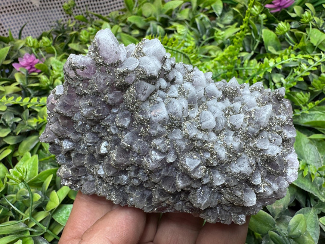 Amethyst Chalcopyrite Lacky Bulgaria Natural Crystal Minerals Specimen ...