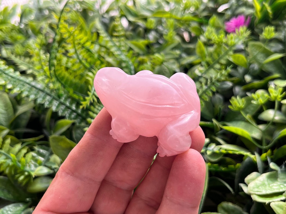 Rose Quartz Frog Gem Natural Crystal Minerals Specimen Clusters ...