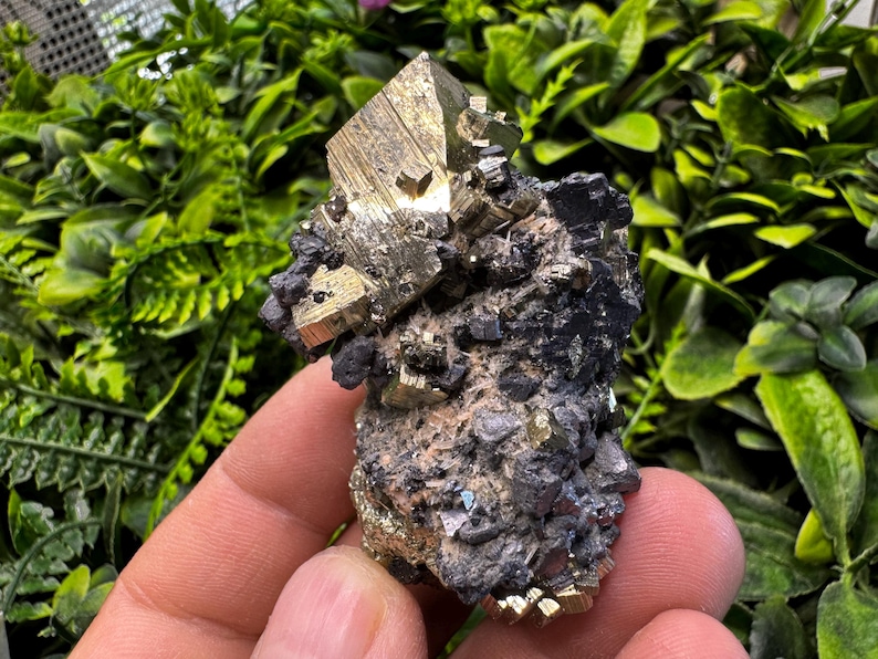 Quartz Pyrite Galena Cluster: Madan Bulgaria Mineral Specimen - Etsy