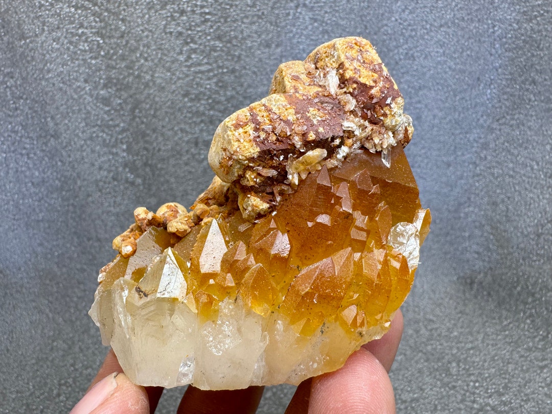 Quartz Calcite Limonite Madan Bulgaria Natural Crystal Minerals ...