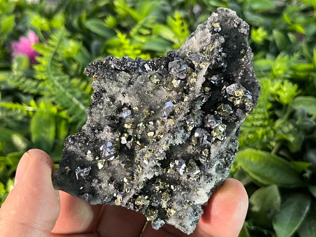 Quartz Galena Chalcopyrite Sphalerite Cluster - Lacky Bulgaria Mineral ...