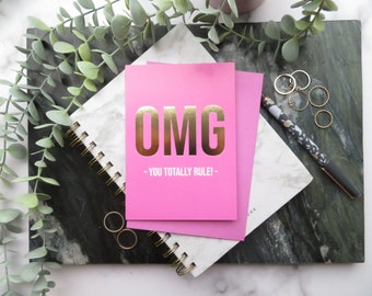 Gold Foil Card | Etsy