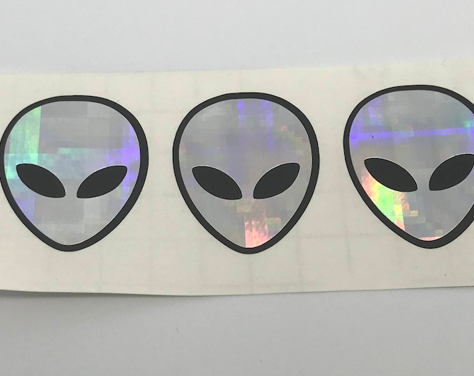 Holographic Alien Sticker Pack | Etsy