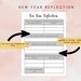 New Year Reflection Worksheet, Printable, Not Editable, Letter Size - Etsy