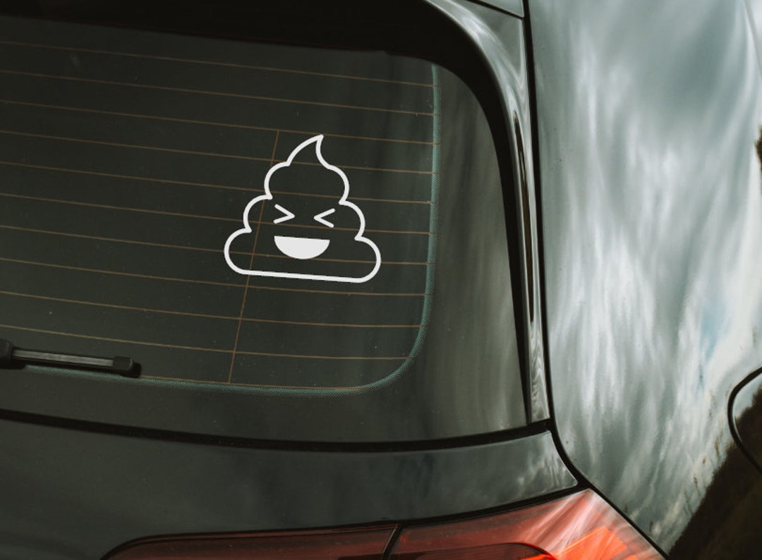 Smiling Poop Emoji Decal: When Life Hits the Fan, Let Your Car Be Your ...