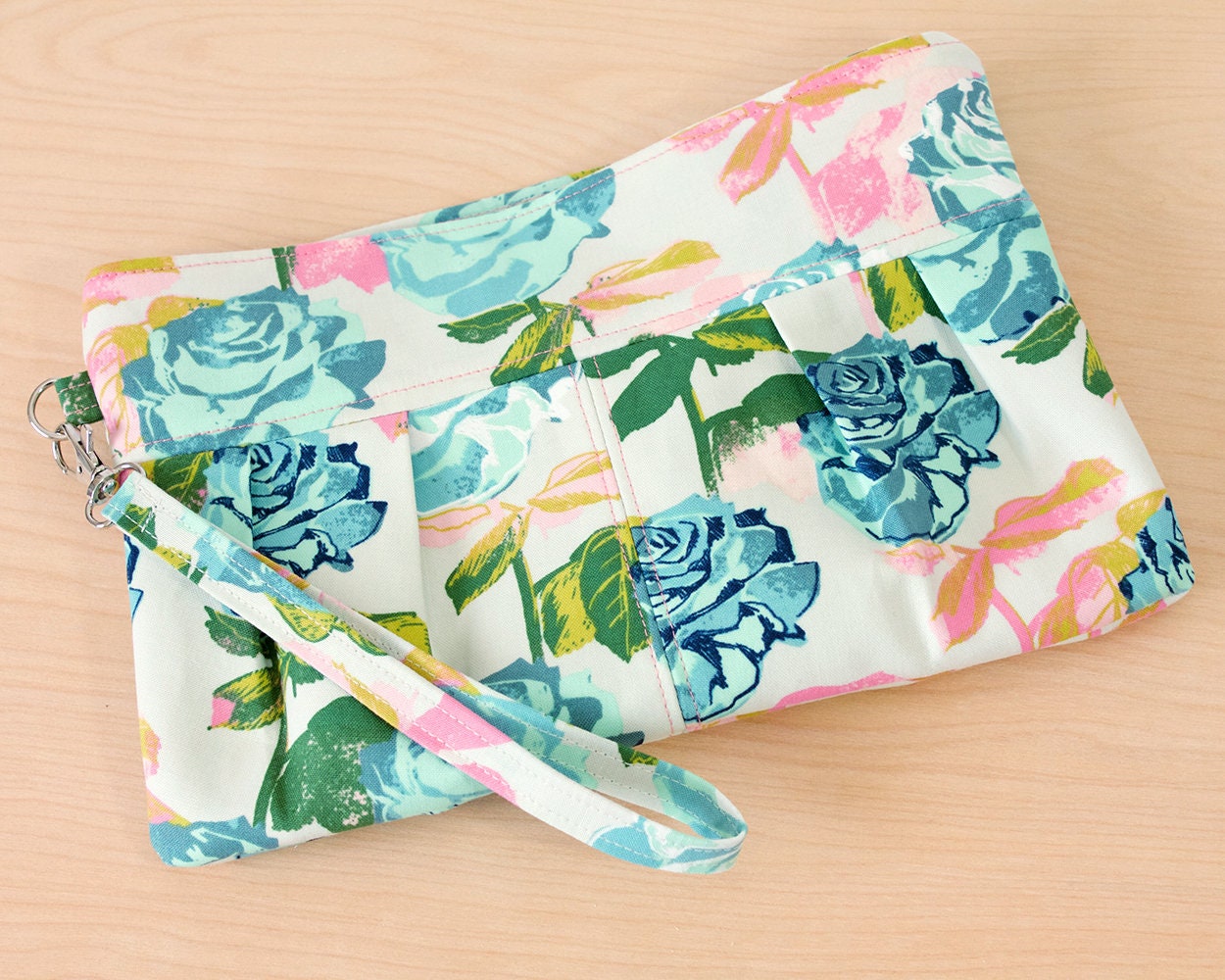 Pleated Rose Floral Clutch - Etsy