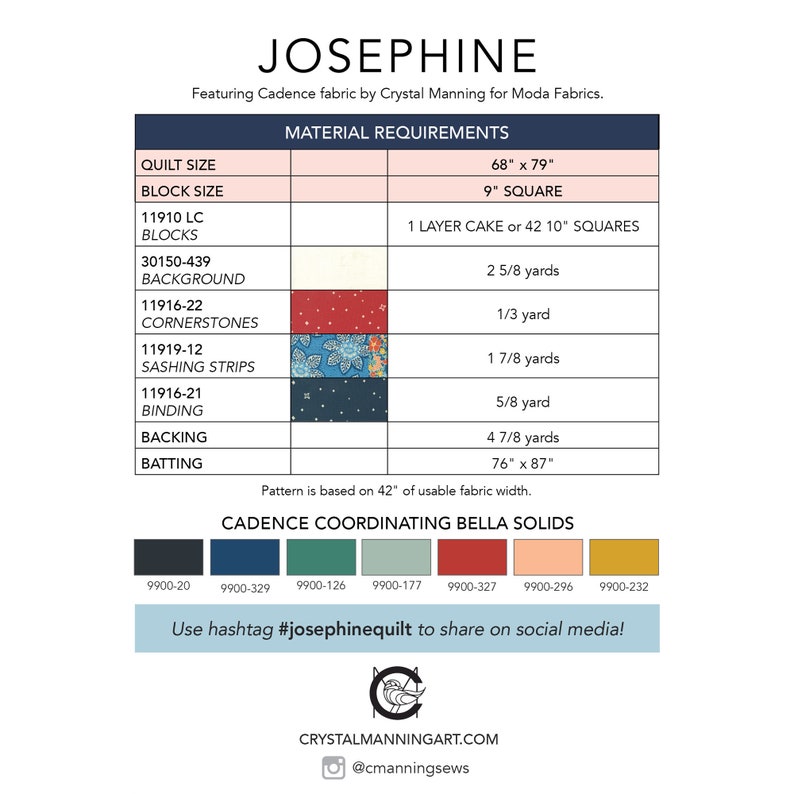 Josephine PDF Quilt Pattern - Etsy