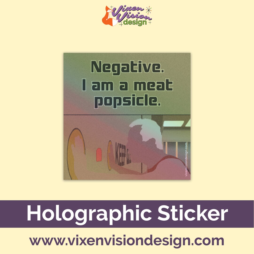 Meat Popsicle Holographic 3 Vinyl Sticker - Etsy