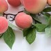 Artificial Peaches Stems, Peach Spray, Faux Fruit, Artificial Peaches ...