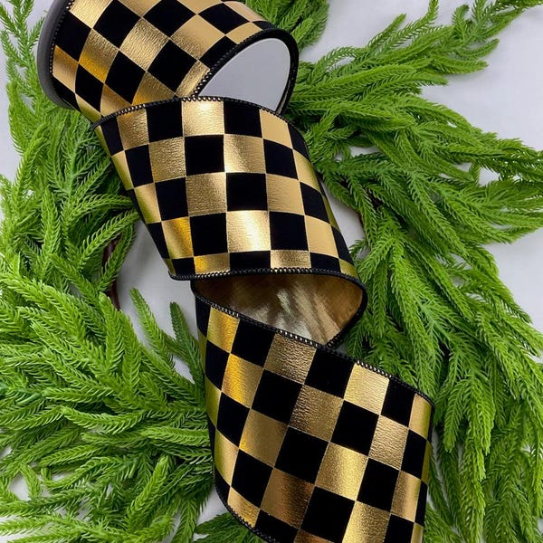 Checkered Ribbon - Etsy