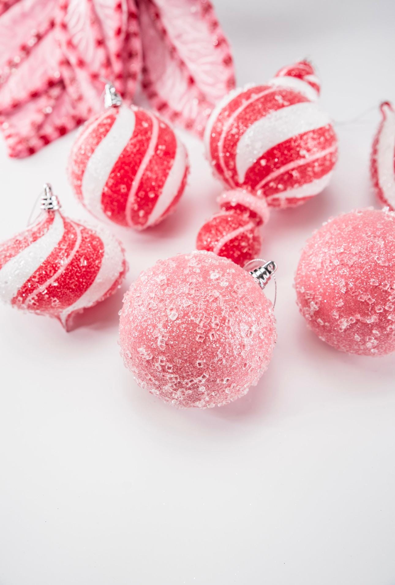 Pink Christmas Ornaments, Bubblegum Pink Ball Ornaments - Box of 4 - 4 ...