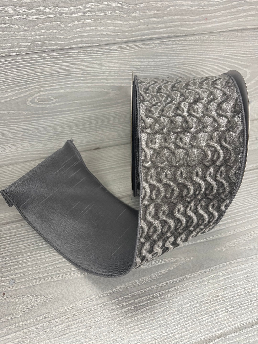 Gray Velvet Ribbon, Gray Velvet Christmas Ribbon, Velvet Ribbon for ...