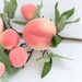 Artificial Peaches Stems, Peach Spray, Faux Fruit, Artificial Peaches ...