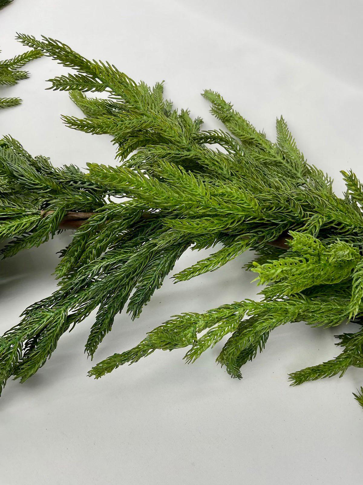 Norfolk Pine Garland, Faux Norfolk Pine Garland, Artificial Balsam ...
