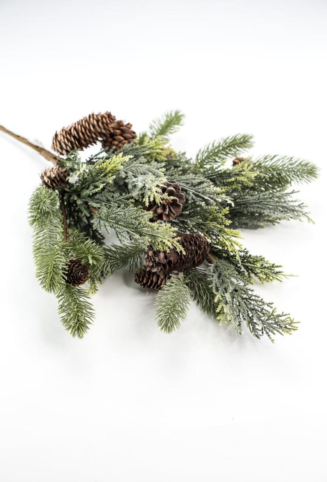 Artificial Blue Spruce Pine Bush, Atlas Pine and Cone Bush, Mixed Cedar ...