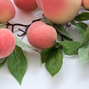 Artificial Peaches Stems, Peach Spray, Faux Fruit, Artificial Peaches ...
