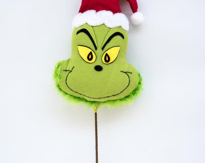 Grinch Inspired Tree Topper, Green Monster Tree Topper, Christmas Tree ...