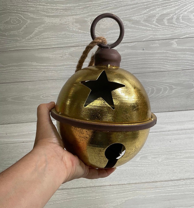 Jingle Bell Ornaments Antique Gold Bells Faux Vintage Bells - Etsy