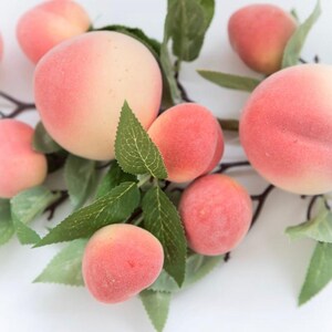 Artificial Peaches Stems, Peach Spray, Faux Fruit, Artificial Peaches ...